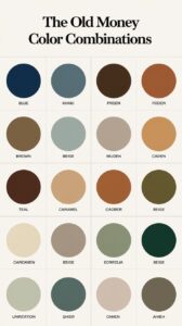 Old Money Color palette Timeless HEX Colour